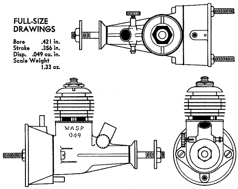 Motor of the Month: Wasp .049 Engine, October 1950 Air Trails ...